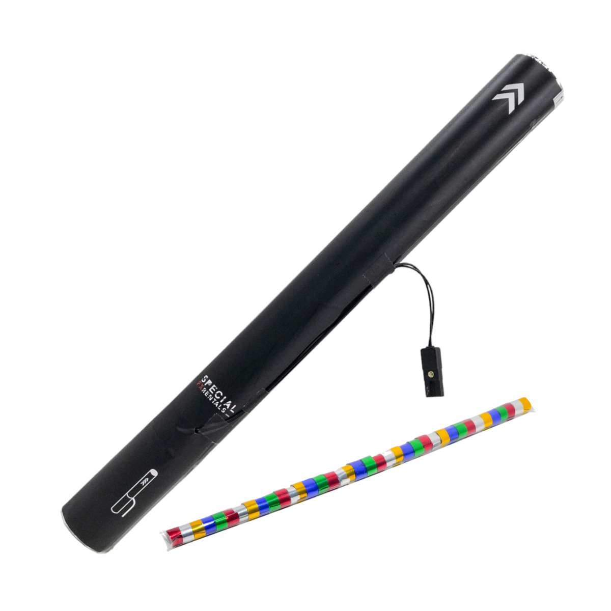 19″ Multicolor Metallic Streamer Electric E-Cartridge Confetti Cannon ...