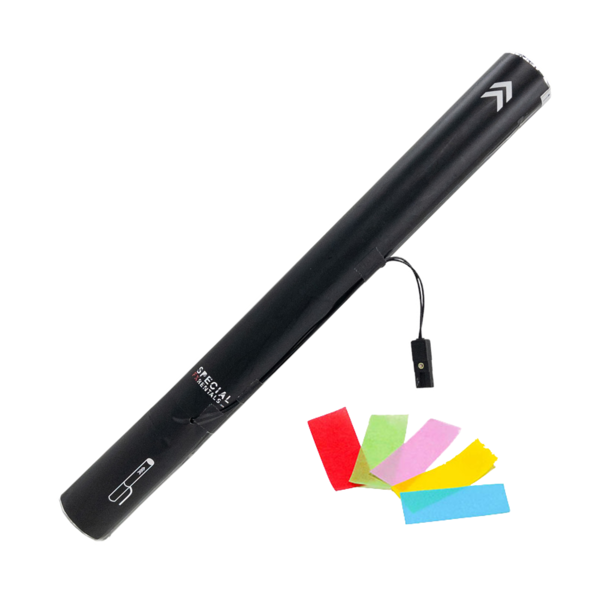 19″ Multicolor Rectangle Tissue Confetti Electric E-Cartridge Confetti ...