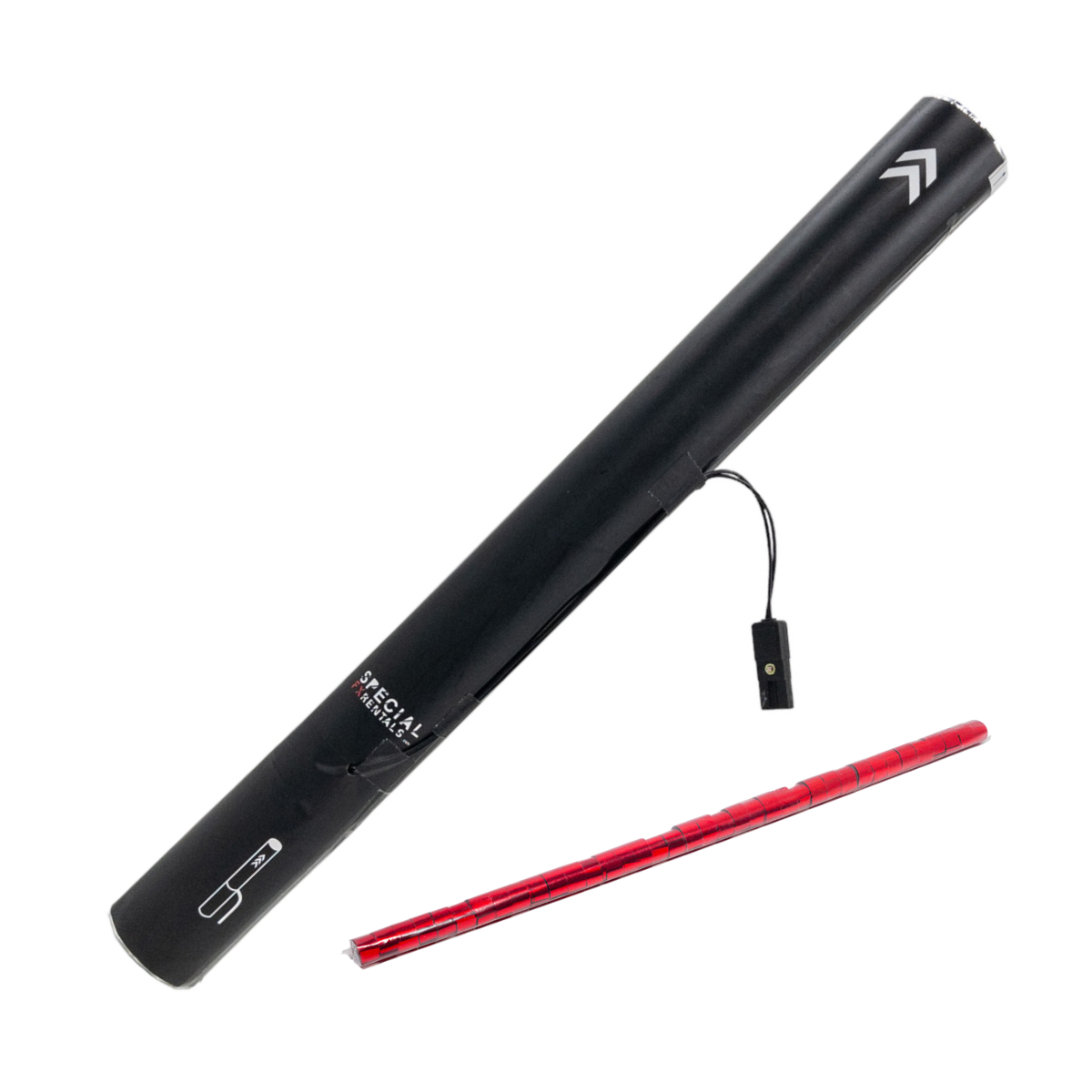 19″ Red Metallic Streamer Electric E-Cartridge Confetti Cannon ...