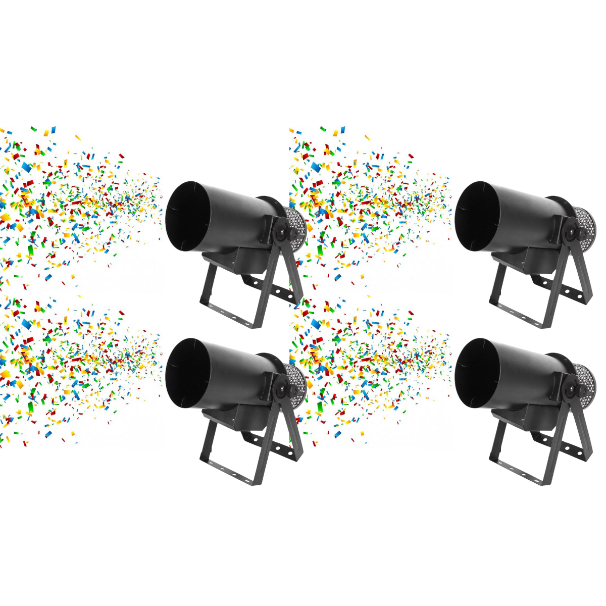 Funfetti Continuous Flow Confetti Cannon Rental Package (4 Pack ...